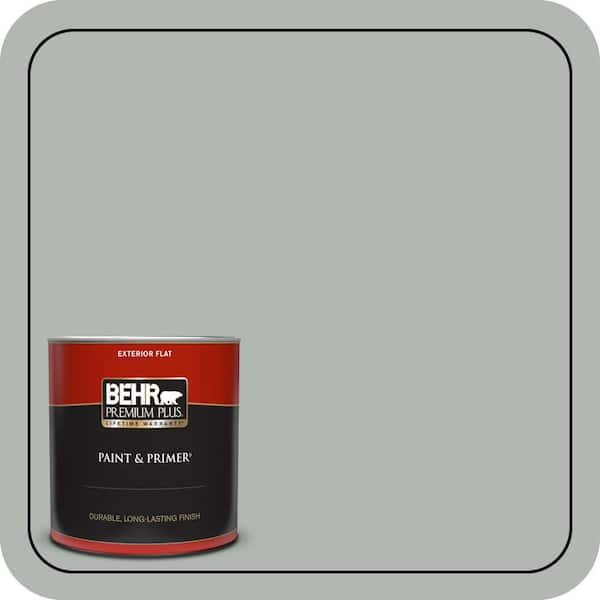 BEHR PREMIUM PLUS 1 qt. #PPU12-14 Verdigris Flat Exterior Paint ...