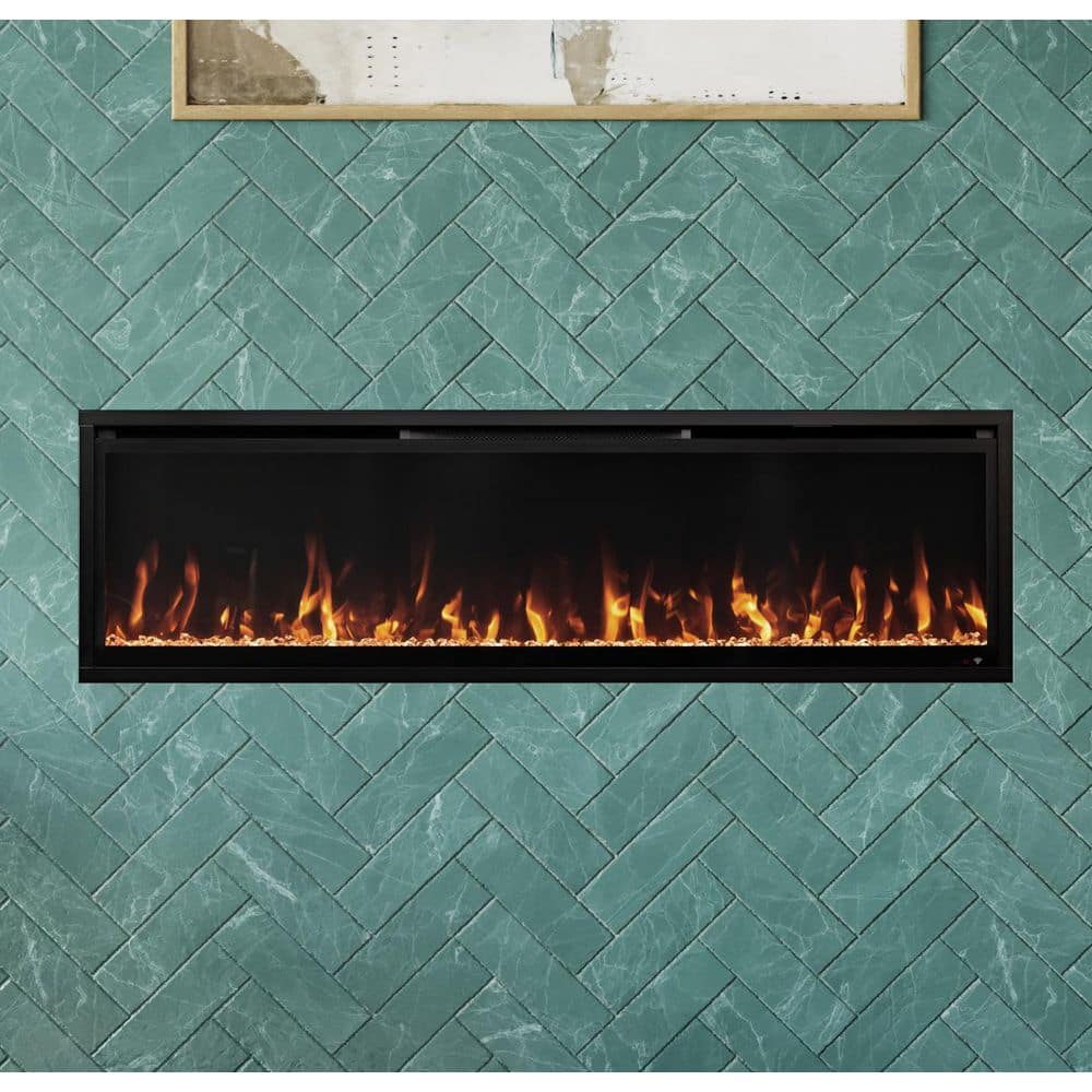 Modern Ember Aerus Slim 60 in. Wall-Mounted Smart Electric Fireplace ...
