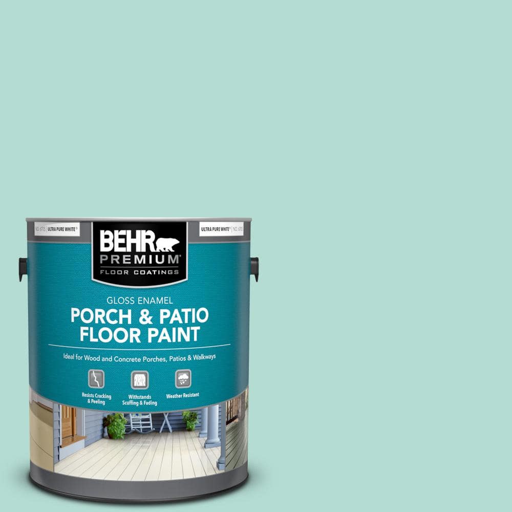 BEHR PREMIUM 1 gal. #490C-3 Balmy Seas Gloss Enamel Interior/Exterior ...