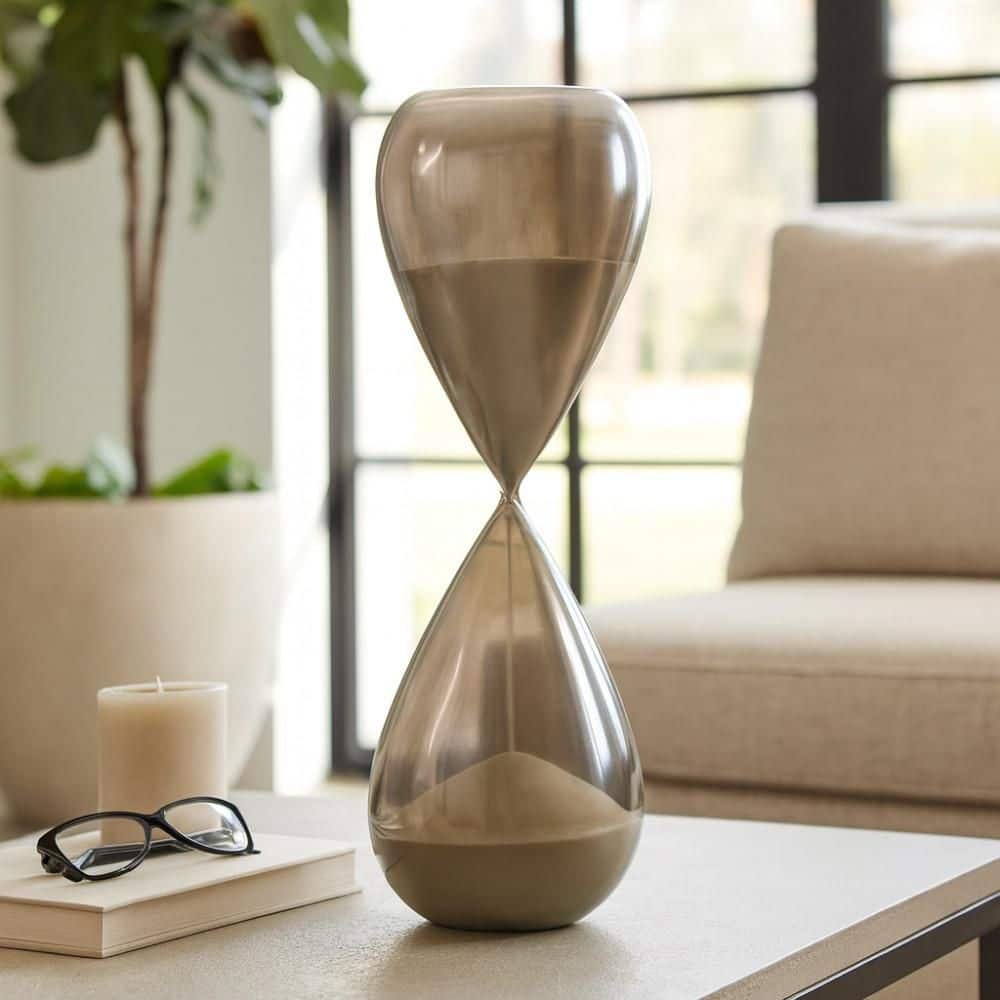 Liv & Skye Gray 6 in. x 20 in. Glass Small Hourglass EV19727-03 - The ...