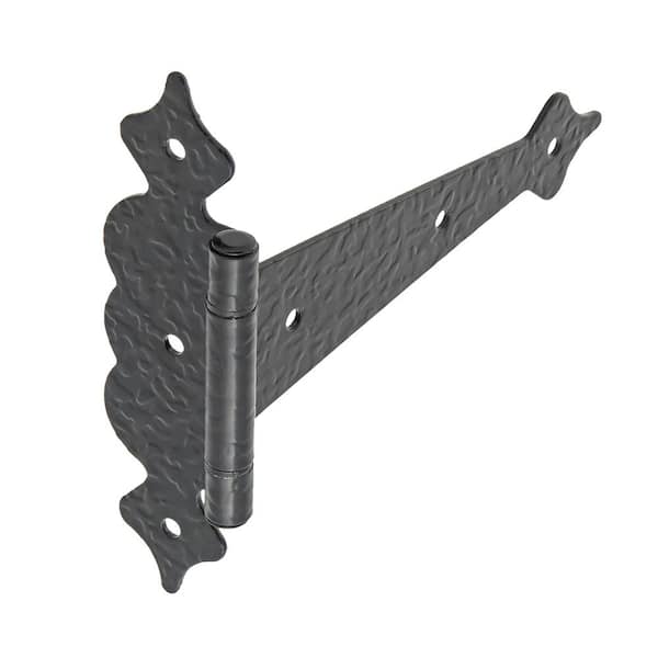 Everbilt 8 in. Black Decorative Gate Tee Hinge 30017 - The Home Depot