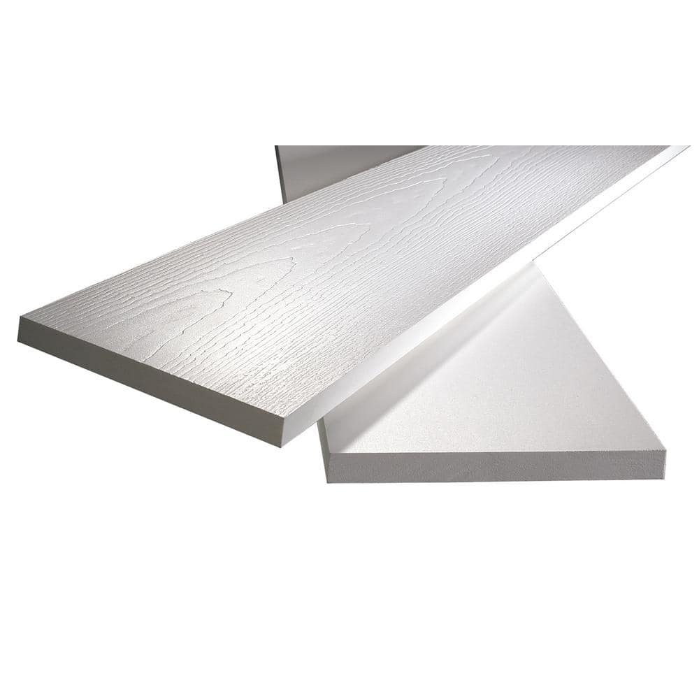 Veranda 1 in. x 5-1/2 in. x 8 ft. White PVC Reversible Trim (4-Pack ...