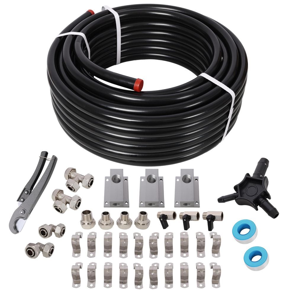 cadeninc 3/4 in. x 100 ft. Black PEX-AL-PEX Tubing and Aluminum Outlet ...