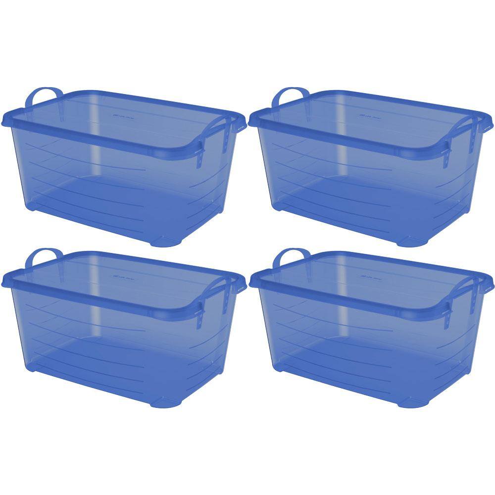 Blue Closet Organization and Storage Box Container, 55 Qt. (4-Pack) 4 x ...