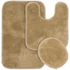 Garland Rug Finest Luxury Taupe 21 in. x 34 in. Washable Bathroom 3 ...