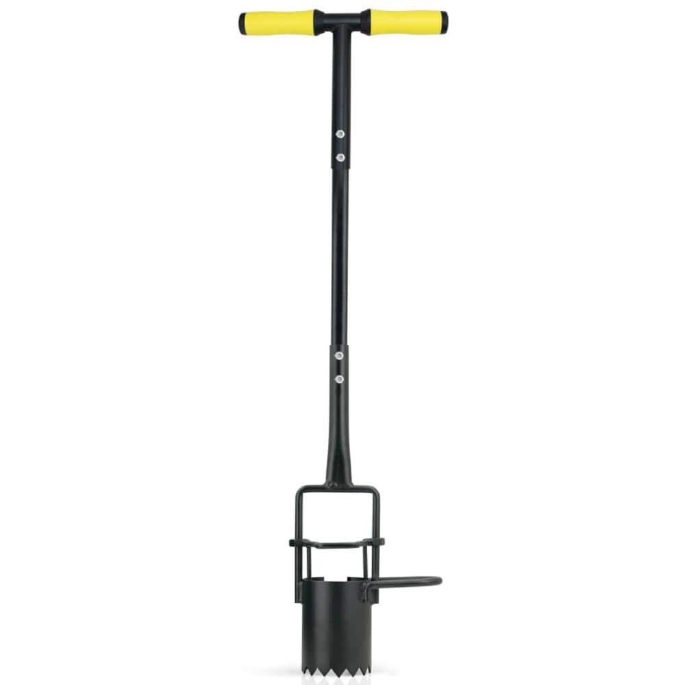 Jardineer Bulb Planter Tool Long Handle, Serrated Base Gardening Bulb ...