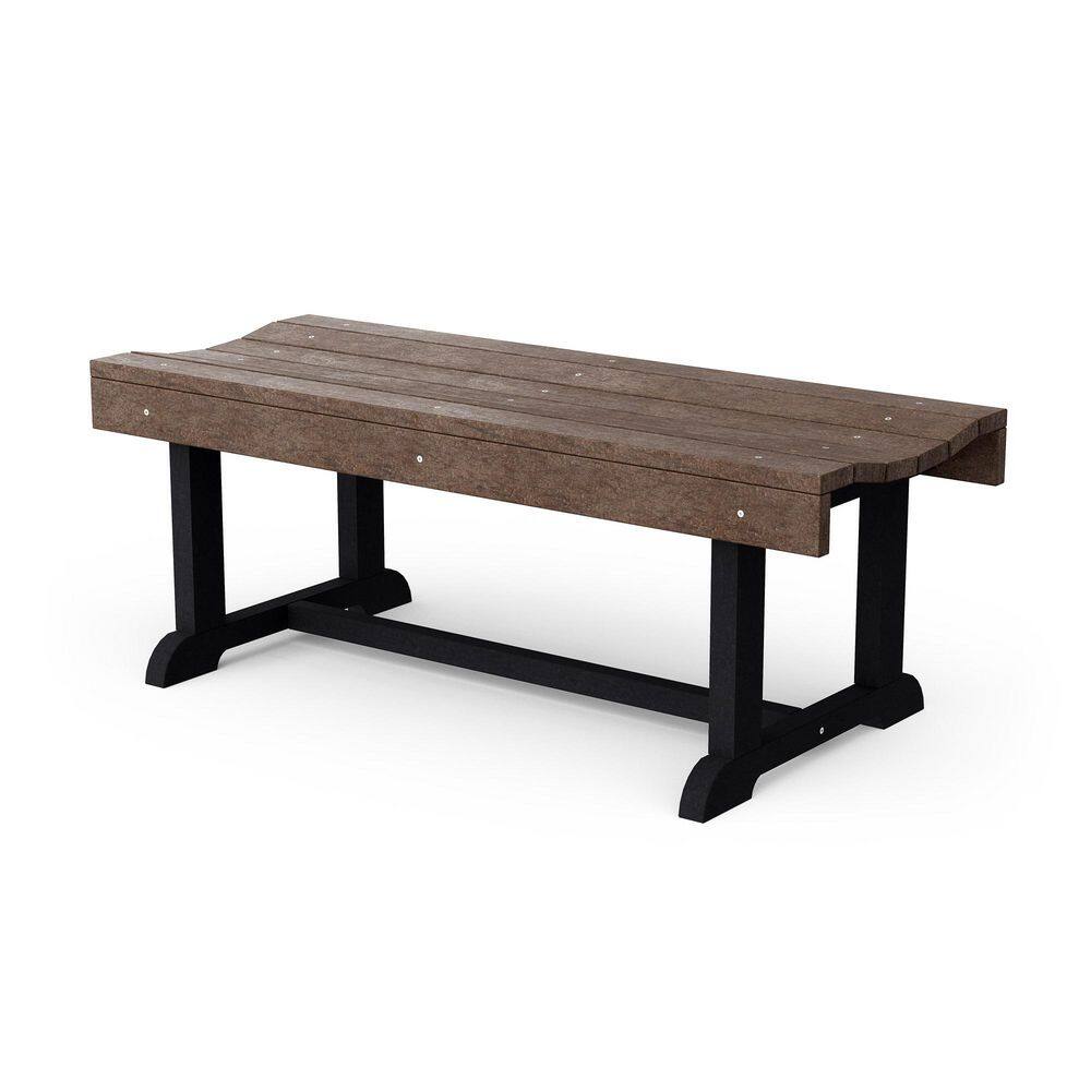 Wildridge Heritage 42 in. Tudor Brown and Black HDPE Plastic Outdoor ...