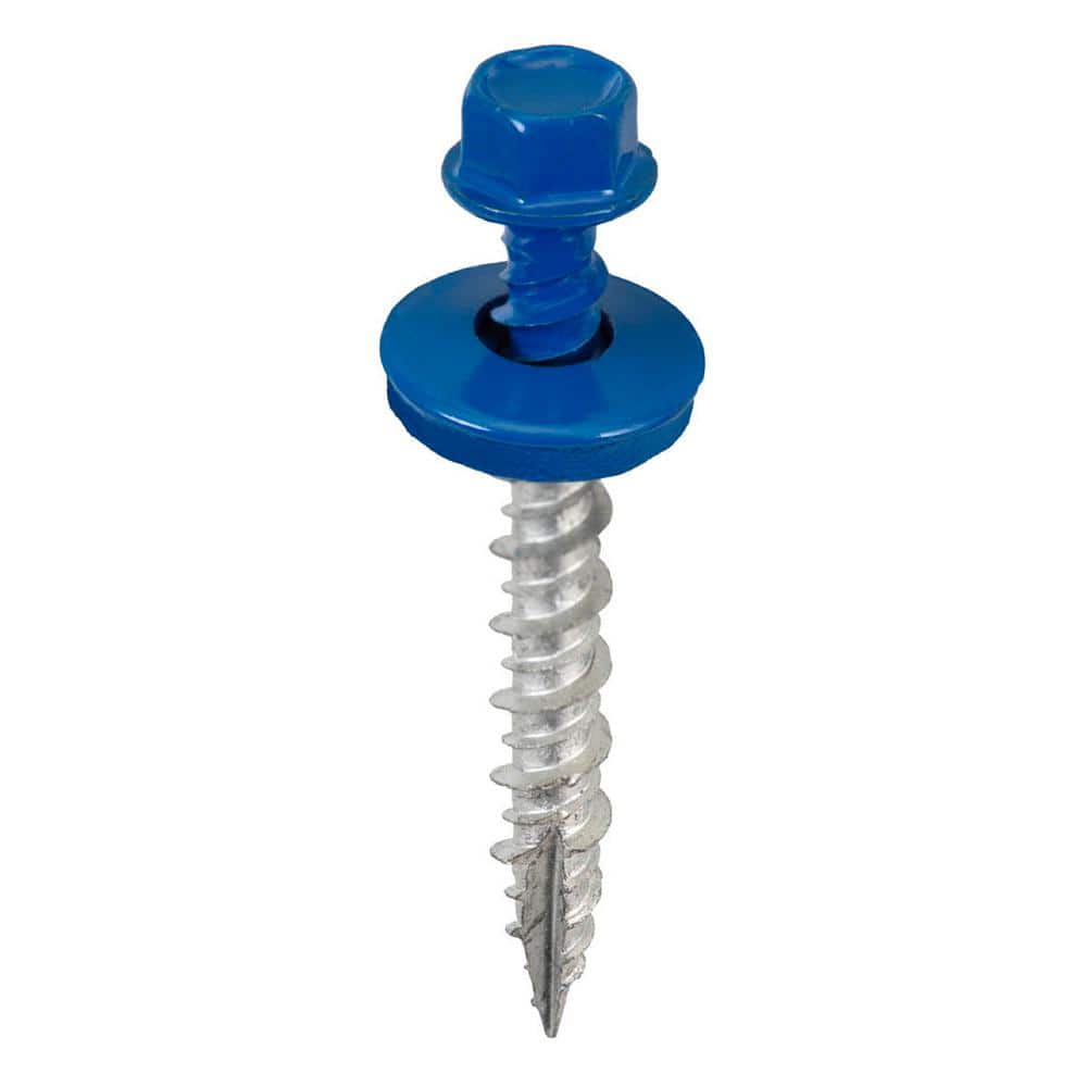 Acorn Hardware #9 X 1-1/2 inch Blue Hex Metal to Wood Screws (Bag of ...