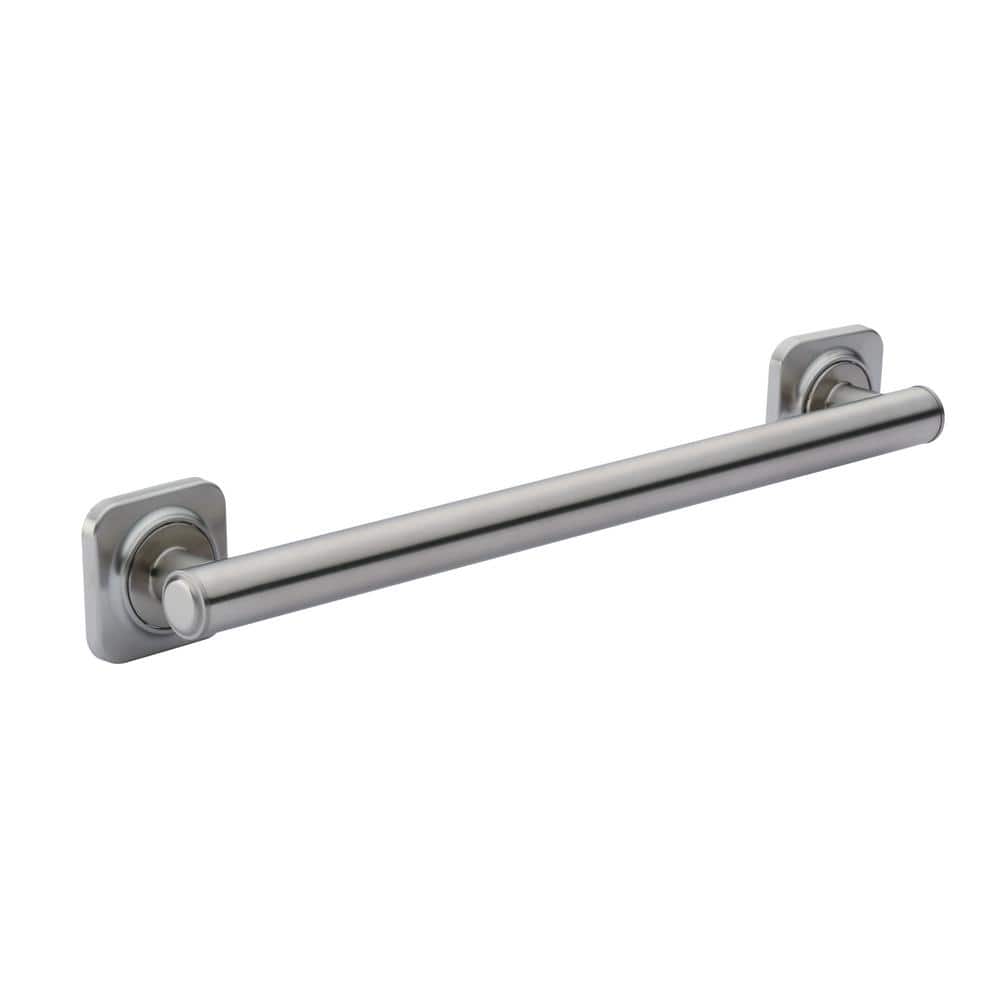 Glacier Bay Farrington 18 in. x 1 1/4 in. Decorative Grab Bar in ...