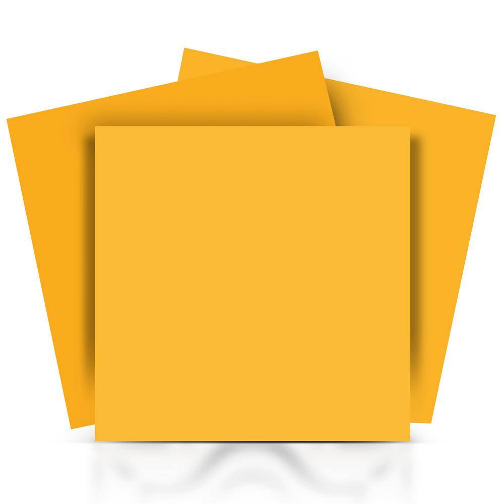 MI ALMA Yellow PW01 12 in. x 12 in. Vinyl Peel and Stick Tile (24-Tiles ...