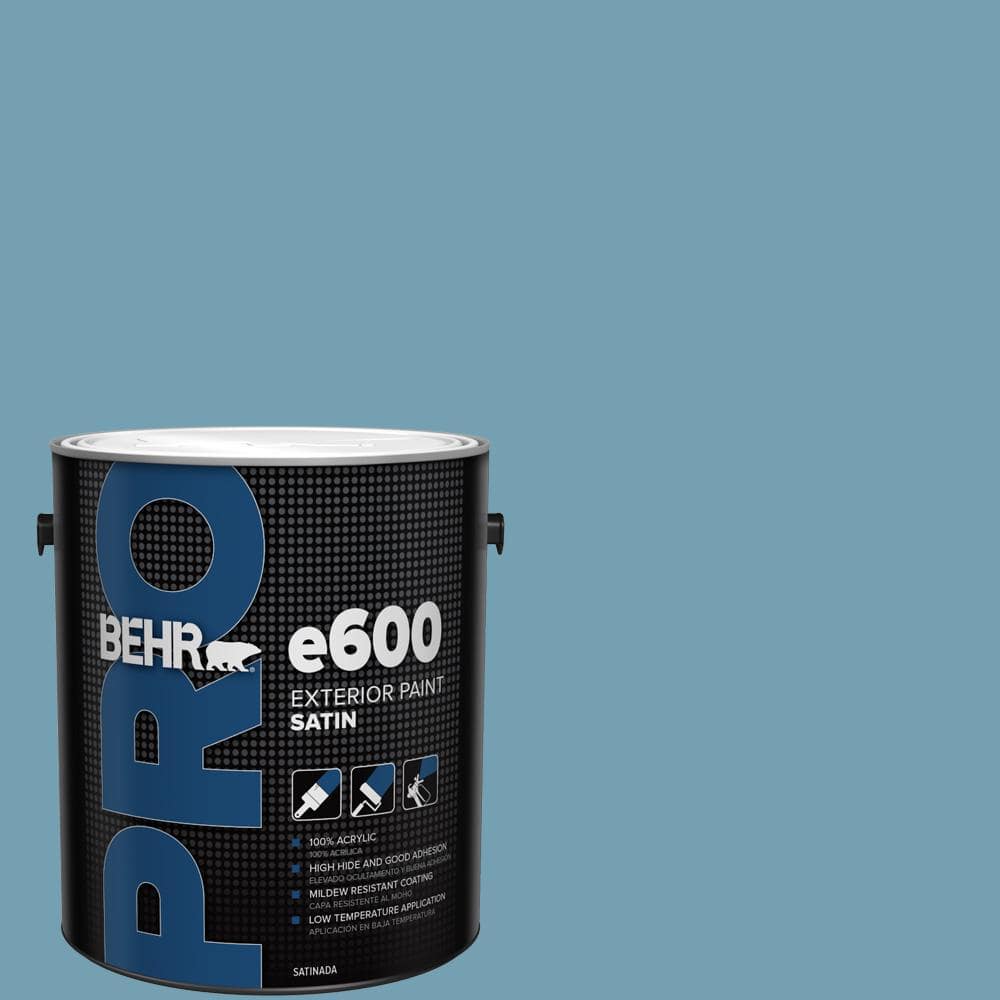 BEHR PRO 1 gal. #S480-4 Saga Blue Satin Exterior Paint PR64001 - The ...