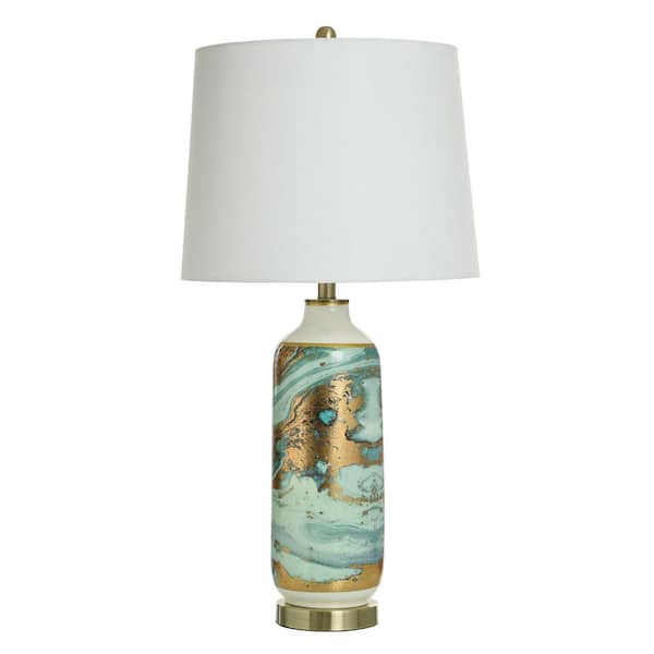 StyleCraft Jake 32 in. Varying Blue Transitional 1-Light Standard Floor ...