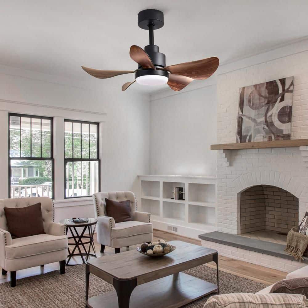 Wellspeed Arboret 28 in. Smart Indoor Matte Black Standard Modern ...