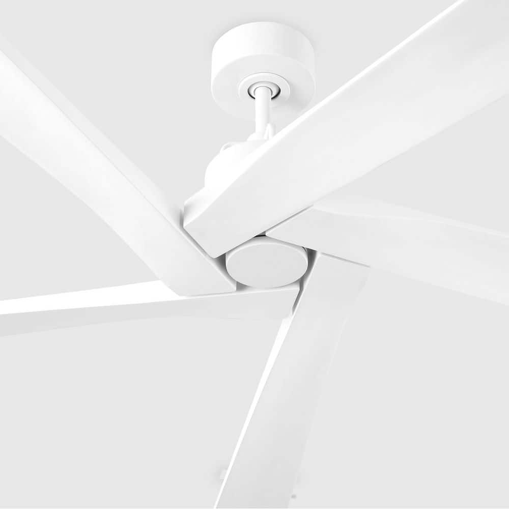 Generation Lighting Fan Aspen 84 in. Indoor/Outdoor Matte White Downrod ...