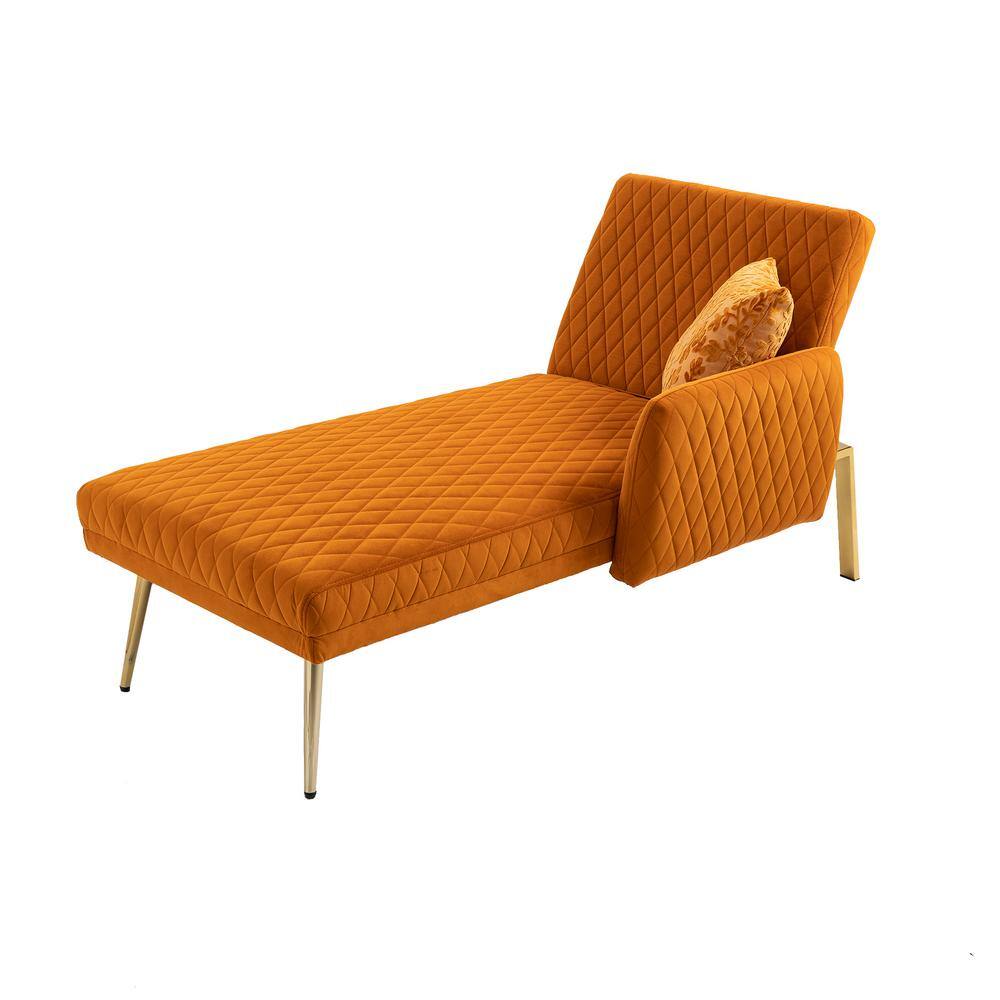 Tatahance Orange Chaise Lounge with Metal Leg W39540937-Z - The Home Depot