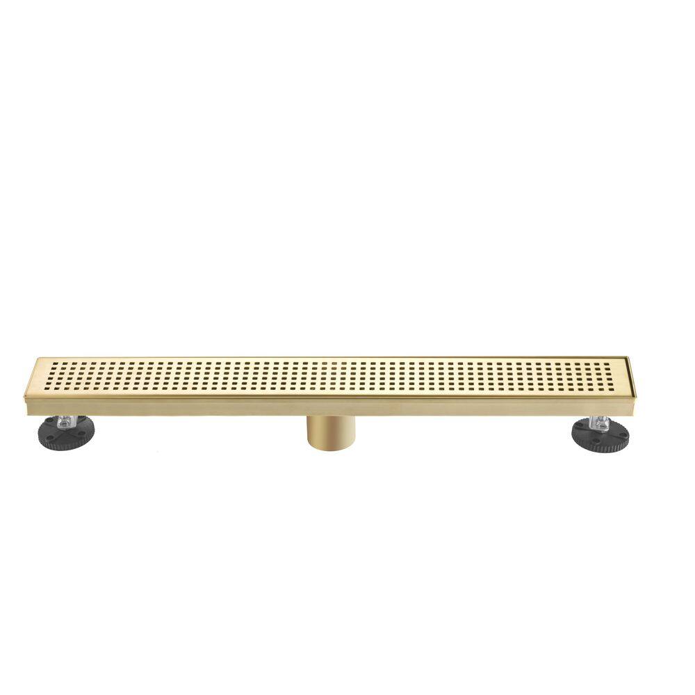 Elegante Drain Collection 24 in. Linear Stainless Steel Shower Drain ...