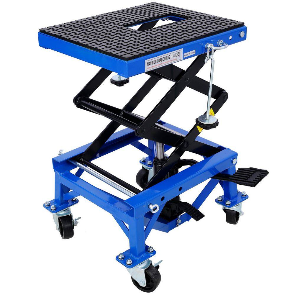 Siavonce 300 lbs Hydraulic Motorcycle Scissor Jack Lift Foot Step ...