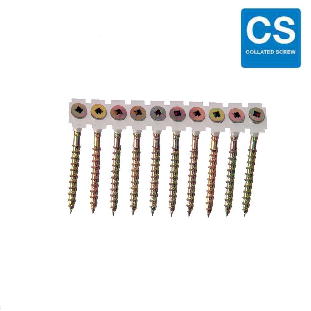 Grip-Rite 8 x 1-3/4 Square Coarse Zinc-Plated Subfloor Collated Screw ...