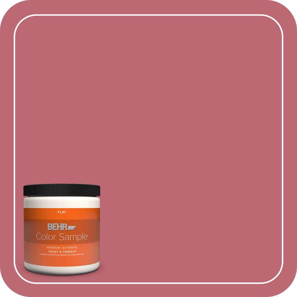 BEHR PREMIUM PLUS 8 oz. #M140-5 Cherry Fizz Flat Interior/Exterior ...