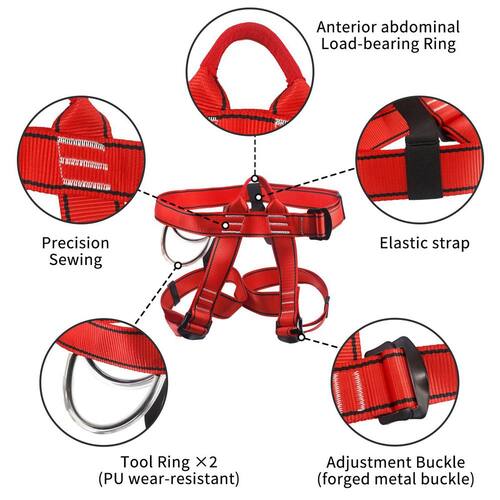 Harness For Men Construction NVNOO Mountaineering Rock Climbing Half ...