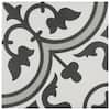 Merola Tile Arte Grey 9-3/4 in. x 9-3/4 in. Porcelain Floor and Wall ...