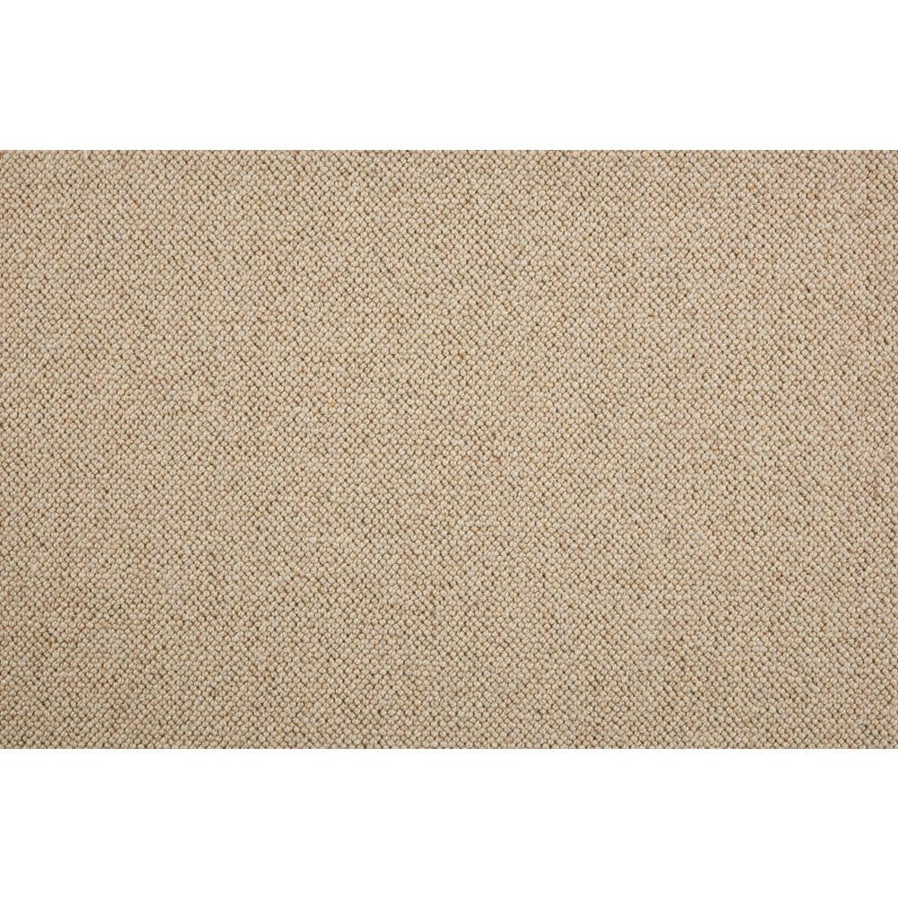 Natural Harmony Hampton - Oatmeal - Brown 13.2 ft. 32 oz. Wool Loop ...