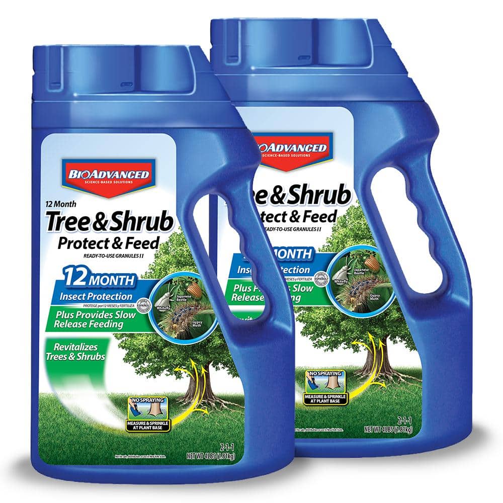 BIOADVANCED 4 lbs. Ready-to-Use Tree and Shrub Protect and Feed ...