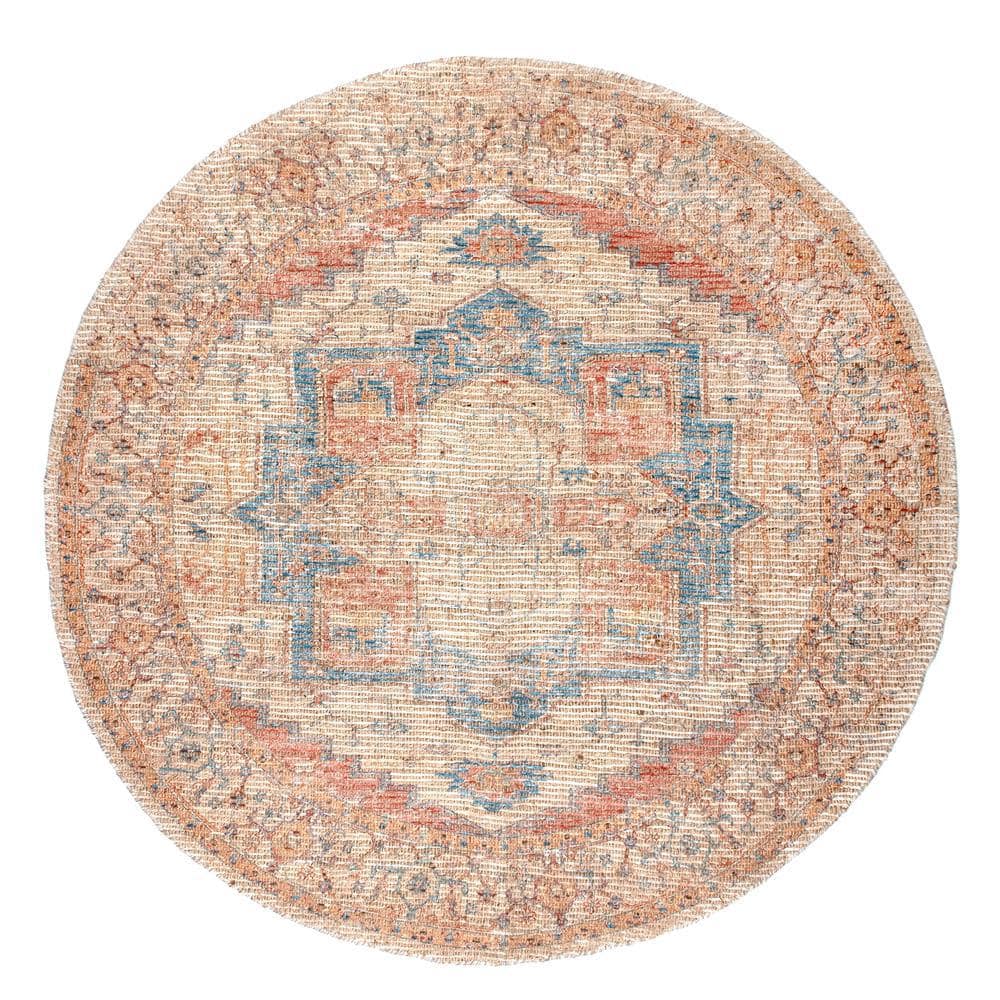 nuLOOM Mya Flatweave Multi 6 ft. x 6 ft. Round Area Rug SVIN08A-R606 ...