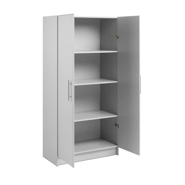 Prepac Wood Freestanding Garage Cabinet in Light Gray 32 in. W x 65 in. H x 16 in. D GES 3264 The Home Depot