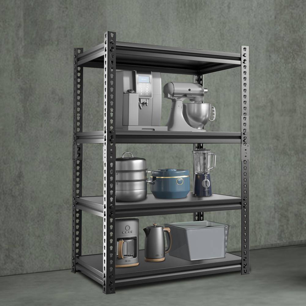 BOZTIY 63 in. x 32 in. Storage Shelves Rectangular Steel Other Black ...