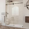 DreamLine Enigma-XO 56-60 in. W x 76 in. H Fully Frameless Sliding Shower Door in Oil Rubbed ...