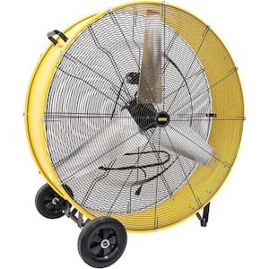 WOCK 36 in. 2 Speeds Drum Fan in Black with 3/5 HP Powerful Motor for ...