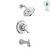 Delta Linden 1-Handle H2Okinetic Tub and Shower Faucet Trim Kit in Chrome (Valve Not Included ...