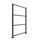 Barrette Outdoor Living 2 ft. x 4 ft. Matte Black Aluminum Decorative ...