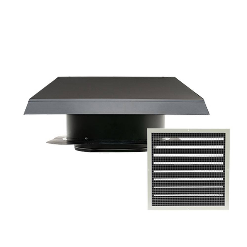 QuietCool 24 in. 2,878 CFM-3,543 CFM Roof Mount Whole House Fan with 1 ...