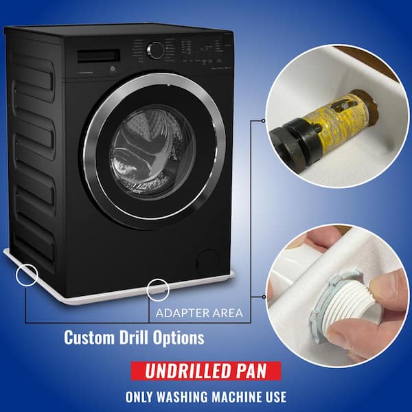 AMERICAN BUILT PRO 30 in. x 28 in. Plastic Washing Machine Drain Pan ...