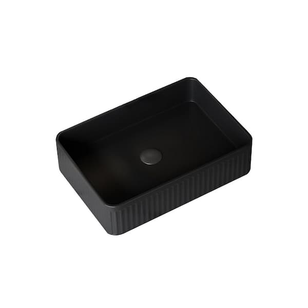 Coporesell 19.69 in. x 13.39 in. Vessel Bathroom Sink in White Ceramic ...