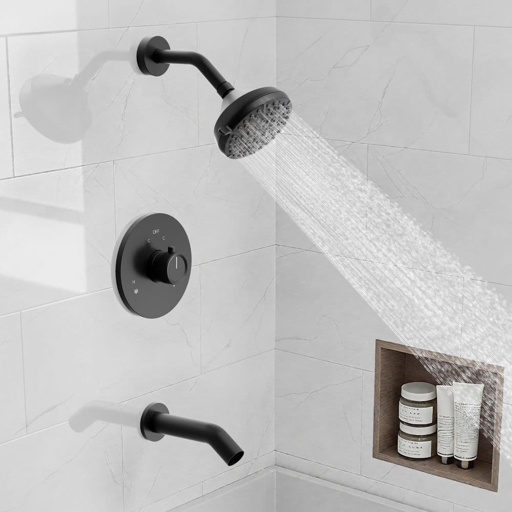 Reviews for YAWWALK 2-Function Shower System with 5-Spray 5 in. High ...