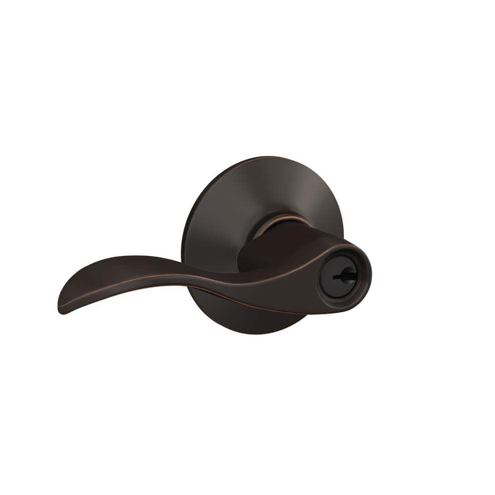 Schlage Aged Bronze Keyed Entry Accent Door handle F51A ACC 716 - The ...