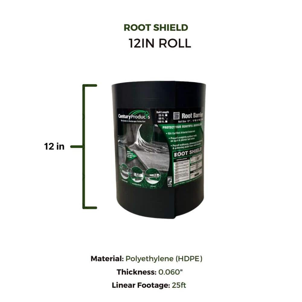 Century Products 1 ft. x 25 ft. Root Shield Water Barrier 60 mil RS12 ...