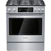 Bosch 800 Series 30 in. 5 Burner Slide-In Gas Range in Stainless Steel ...