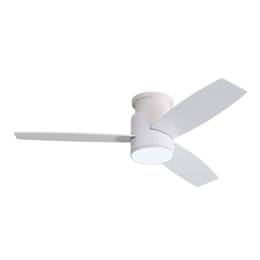 MLiAN 3.6 ft. 3-Plywood Blades White/Wood Grain LED Flush Mounted ...