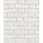 Coloroll Ditmas White Brick Sample White Wallpaper Sample-M1038SAM ...
