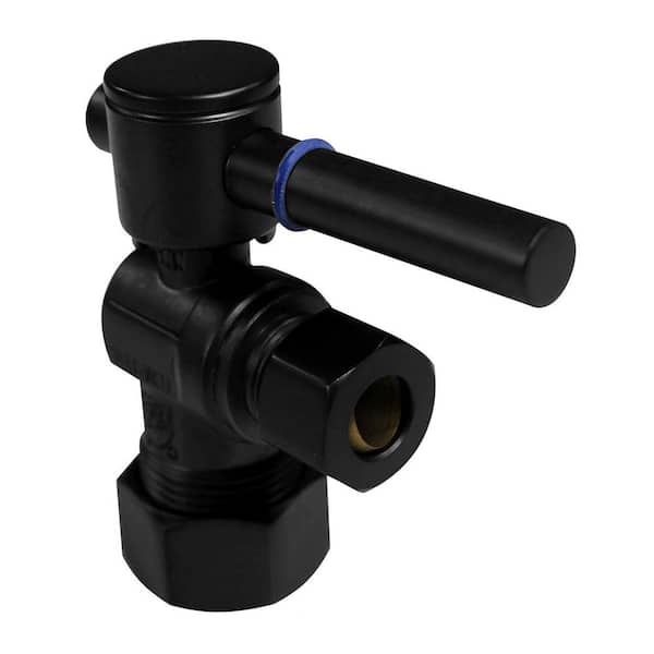 Westbrass 1/2 in. IPS x 3/8 in. O.D. Compression Outlet Angle Stop with ...