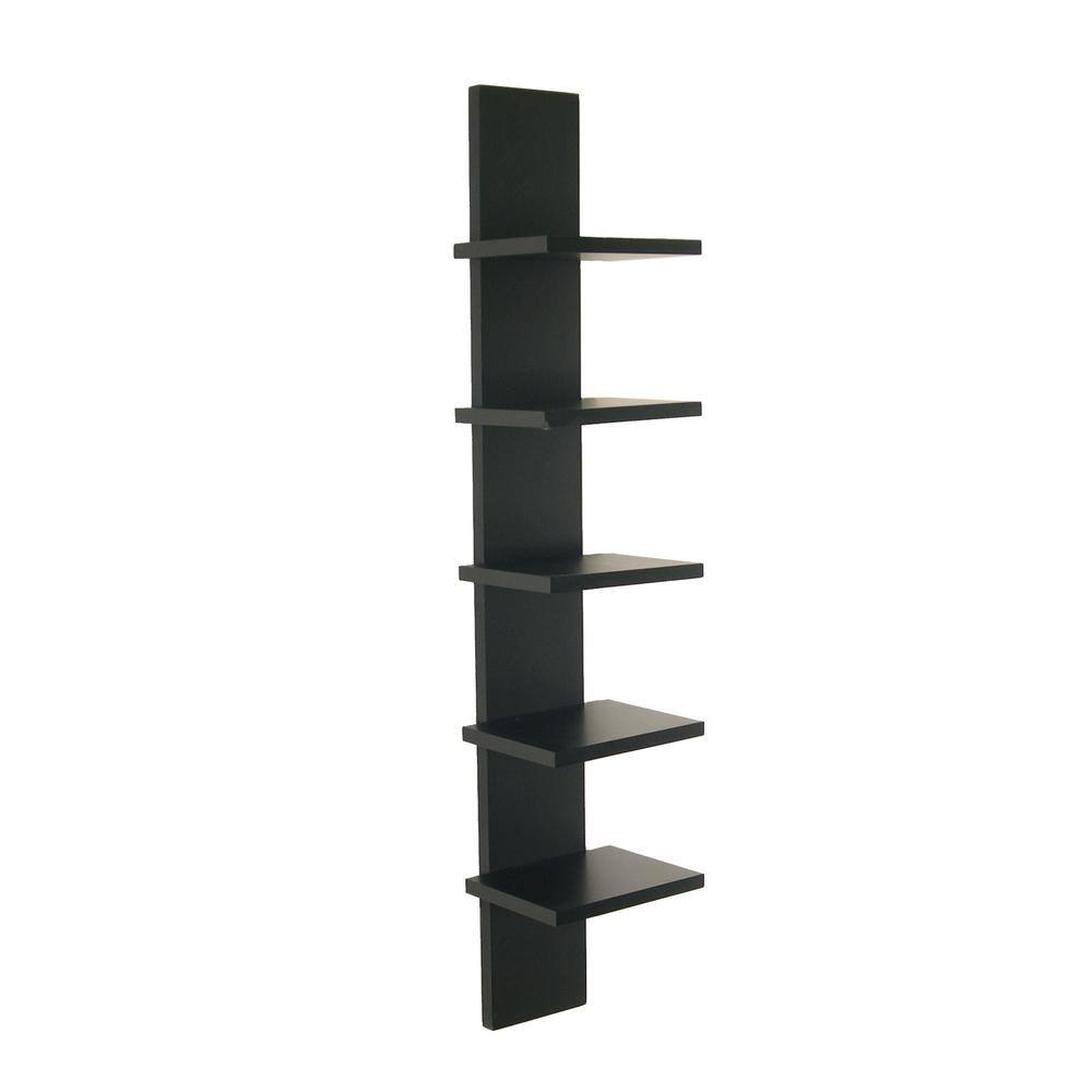DANYA B Contempo 6 in. W x 30 in. H Walnut Grain Laminate MDF Utility ...