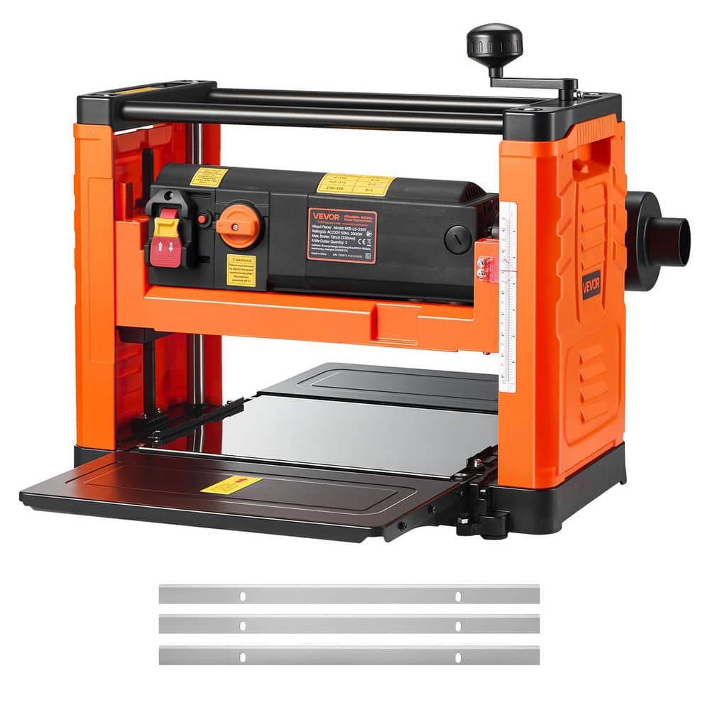 VEVOR Thickness Planer, Two Speed, 13-In. Width Benchtop Planer, Three ...