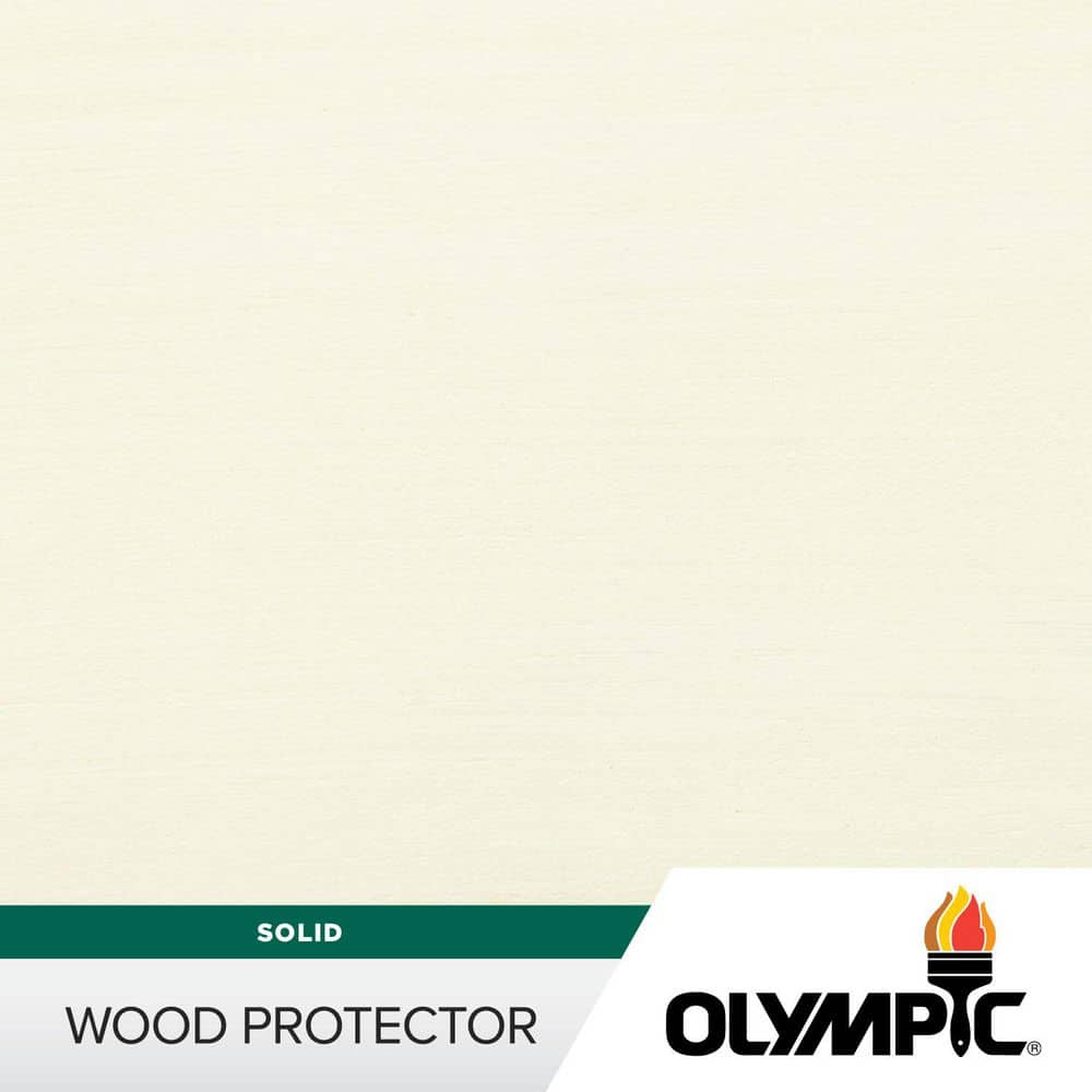 Olympic Wood Protector 1 gal. SC-1087 White Solid Exterior Stain Plus ...