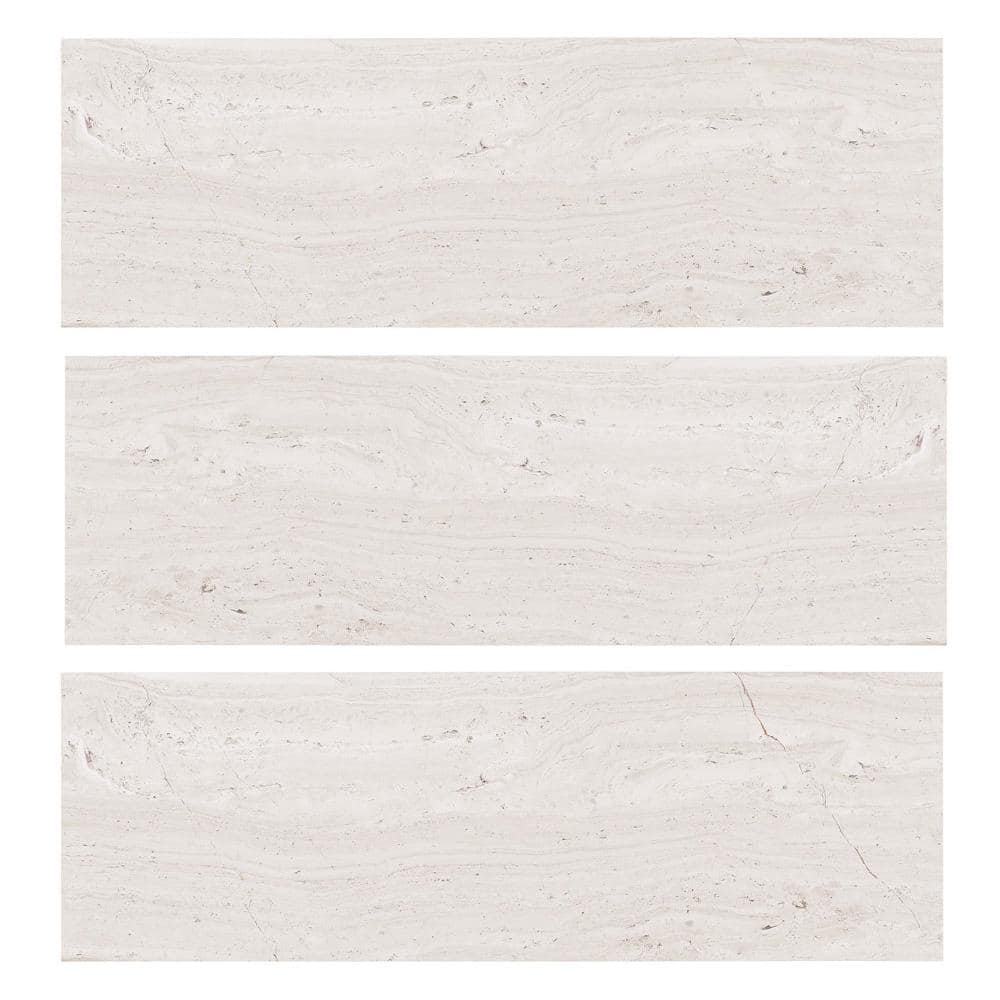 Jeffrey Court Stone Grey 4 in. x 12 in. Honed Limestone Wall Tile (10 ...
