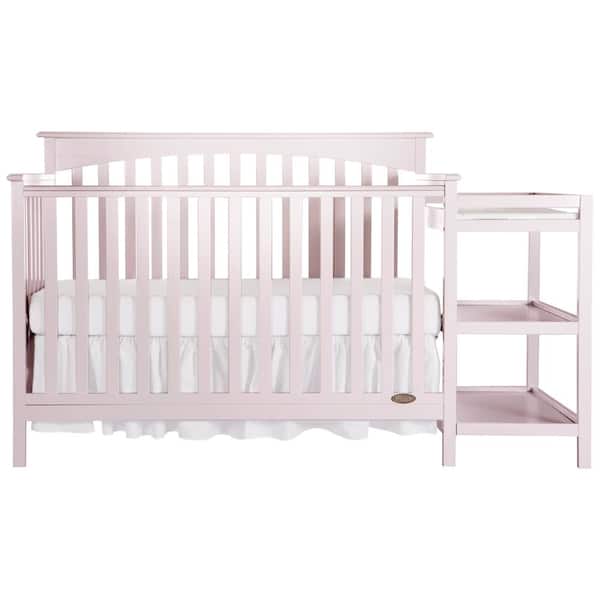 Dream On Me Chloe 5-in-1 Blush Pink Convertible Crib with Changer-665 ...