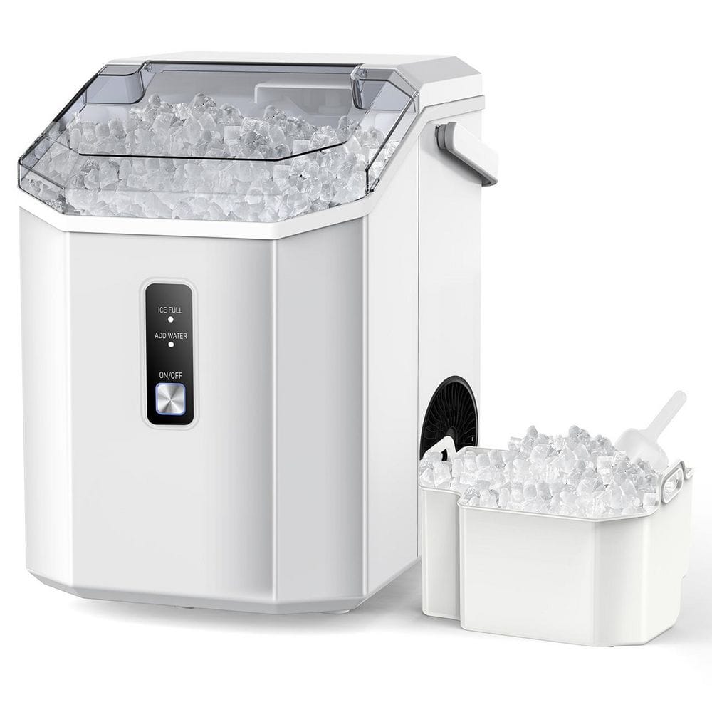 COWSAR 8.66 in. 33 lbs. Portable Countertop Nugget/Pebble Ice Maker in ...